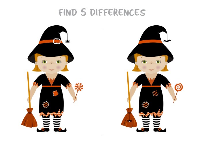 Halloween Spot the Difference Vector Images (over 190)