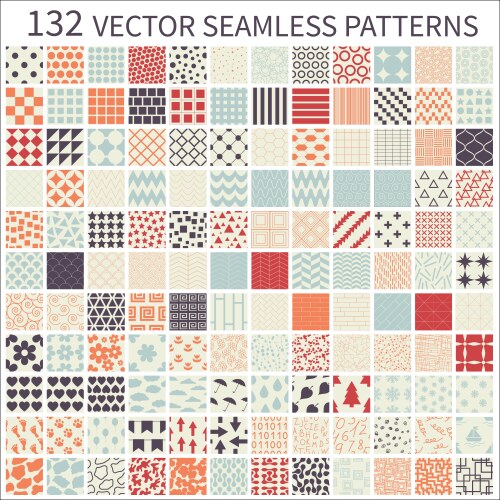 Retro seamless patterns Royalty Free Vector Image