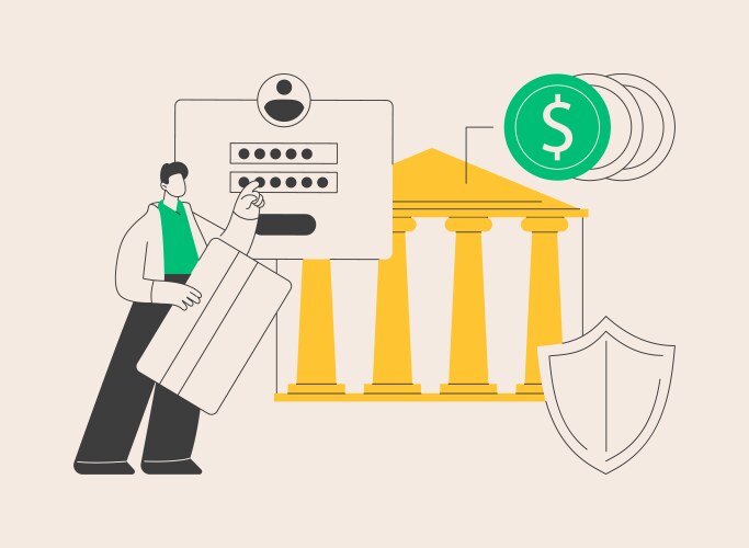 Bank account balance Royalty Free Vector Image