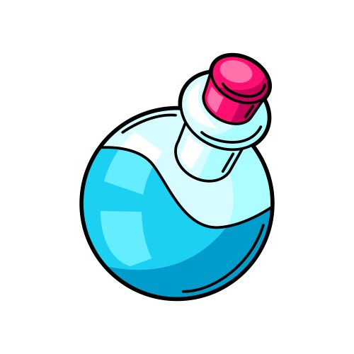 Red potion stylized explorer having a compass Vector Image