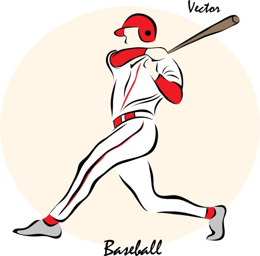 Boy baseball player cartoon Royalty Free Vector Image
