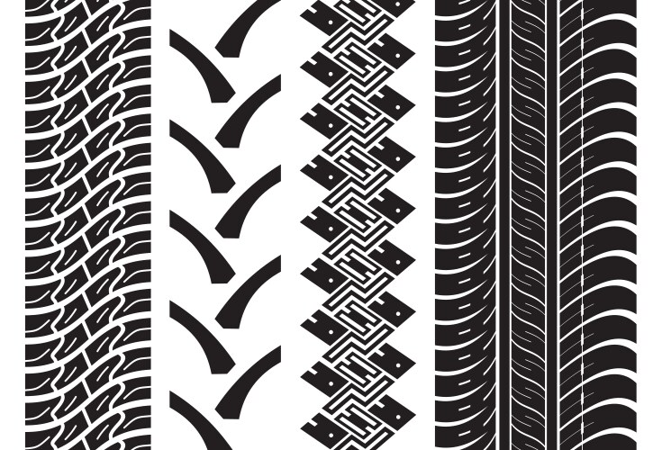 Various tyre treads Royalty Free Vector Image - VectorStock