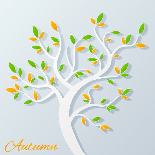 Paper tree Royalty Free Vector Image - VectorStock