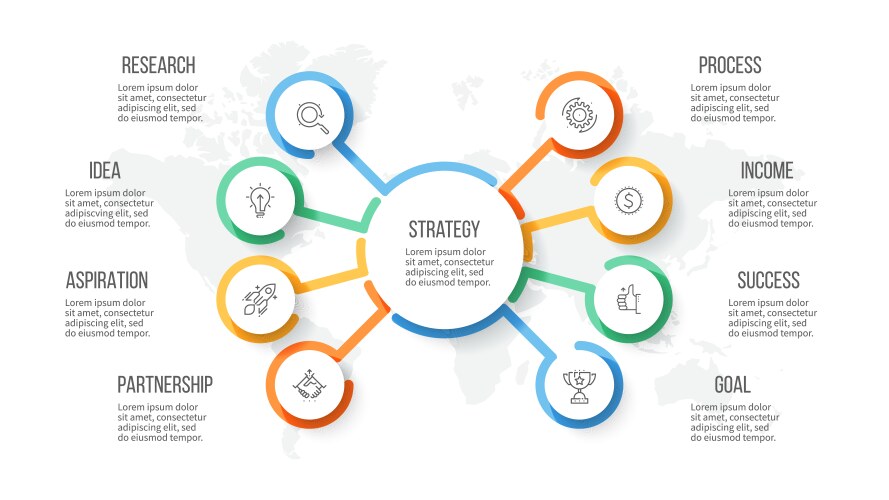 Organization structure infographic Royalty Free Vector Image