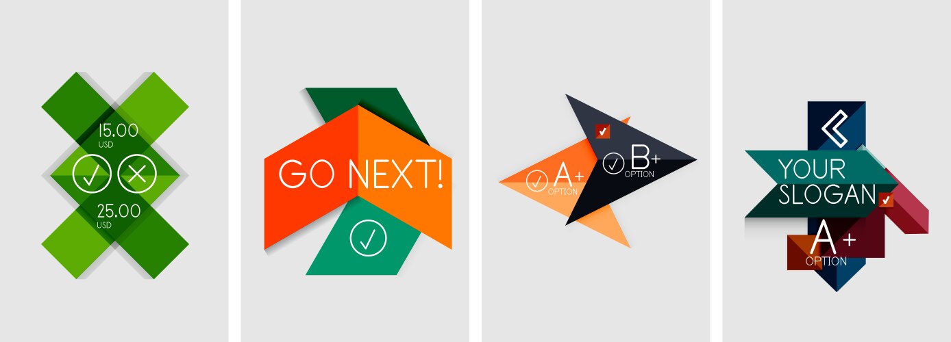 Set of minimal arrow posters Royalty Free Vector Image