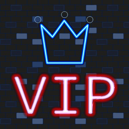 Vip neon icons concept glowing icon – Royalty-Free Vector | VectorStock