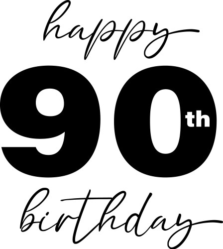 Happy 90th birthday Vector Images & Graphics for Commercial Use ...