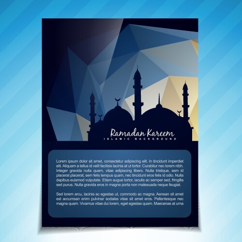 Islamic design template Royalty Free Vector Image