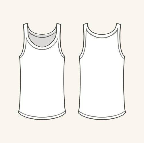 Woman singlet template Royalty Free Vector Image