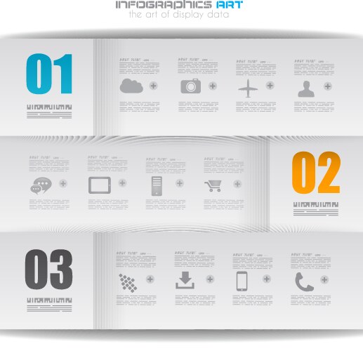 Infographic template with 5 paper notes Royalty Free Vector