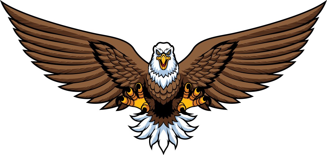 Cartoon eagle mascot Royalty Free Vector Image