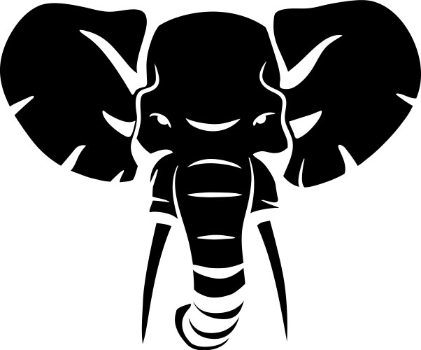 Black and white dragon head Royalty Free Vector Image