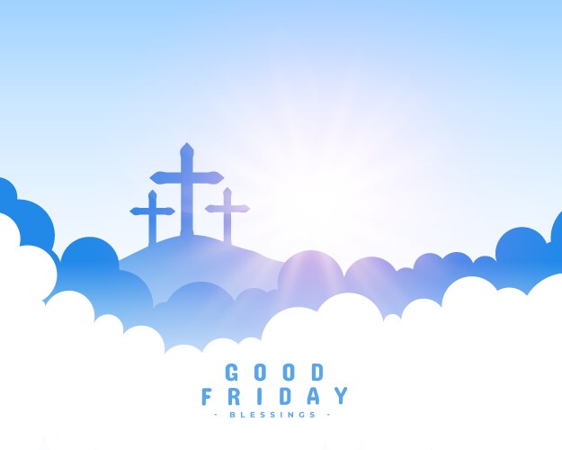 Good friday background in flat style design Vector Image