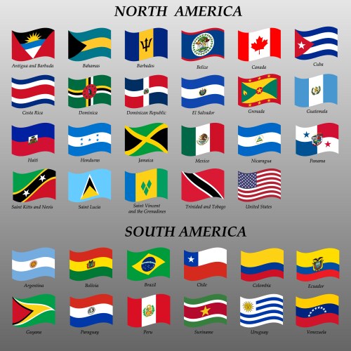 Set of world flags Royalty Free Vector Image - VectorStock