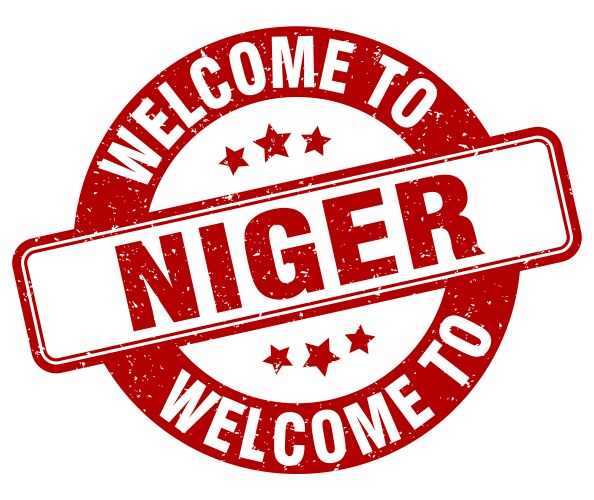 Welcome to niger stamp round sign Royalty Free Vector Image