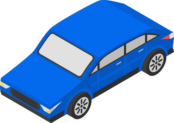 Car isometric line drawing Vector Images & Graphics for Commercial Use ...
