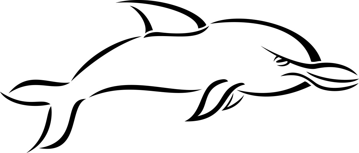 Dolphin Outline Vector Images (over 7,500)