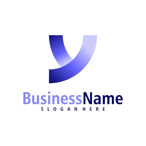 Letter y logo design creative initial Royalty Free Vector