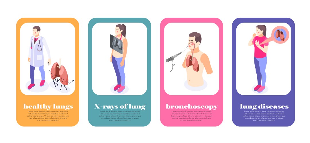 Lung inspection background Royalty Free Vector Image