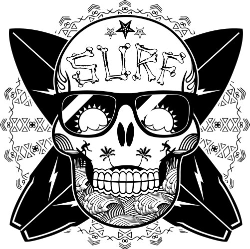 Surf Skull Vector Images (over 3,300)