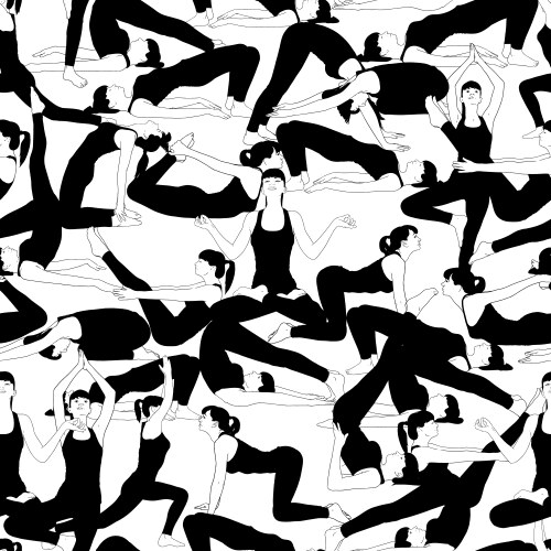 Yoga Poses Collection Royalty Free Vector Image