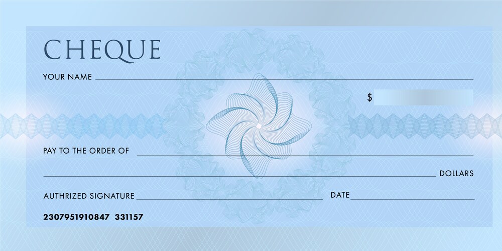 Cheque Template Vector Images (over 1,100)