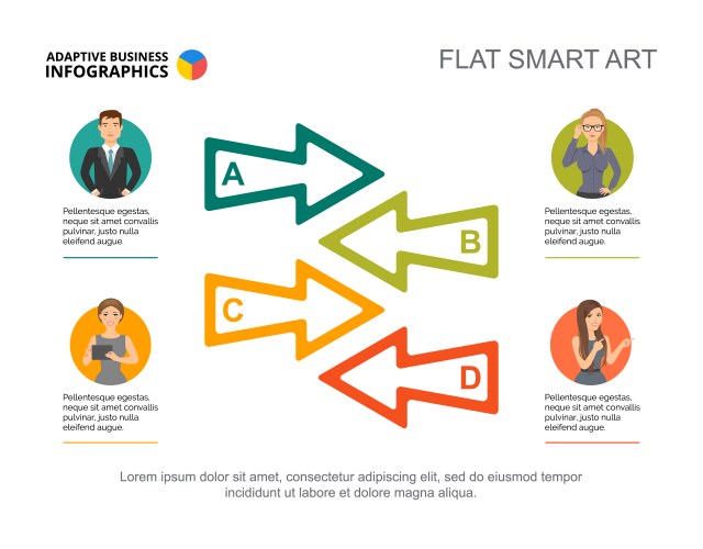 Numbers four points slide template Royalty Free Vector Image