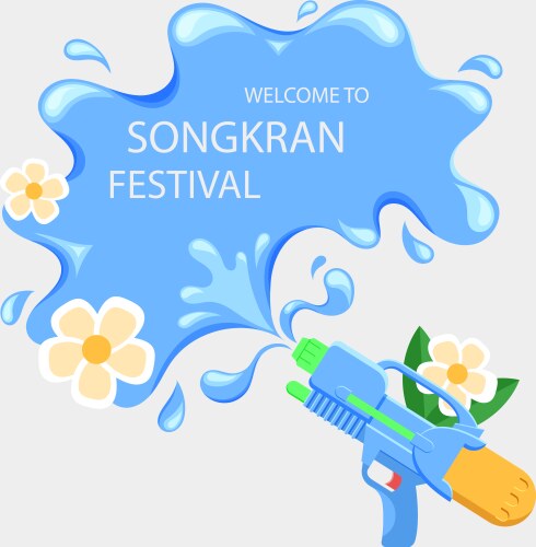Realistic songkran concept design Royalty Free Vector Image