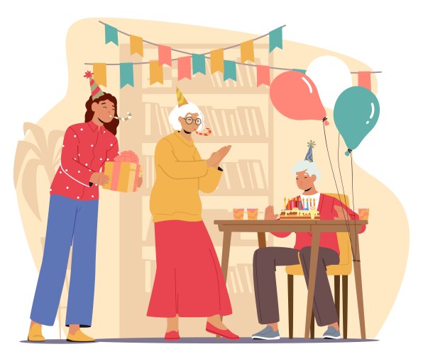 Old Man Cartoon Birthday Vector Images (over 250)