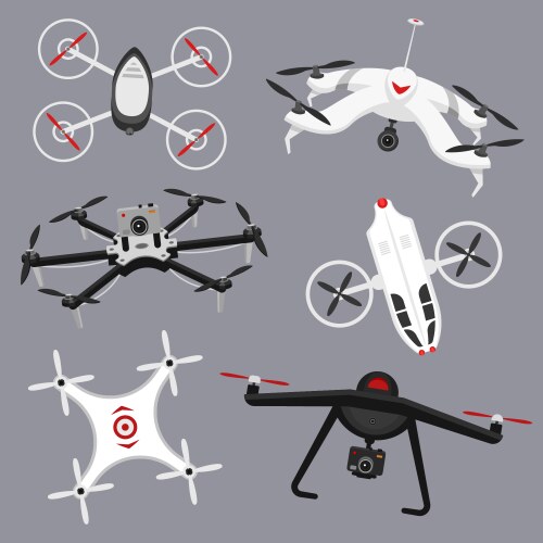 Drones quadrocopters isometric flowchart Vector Image Drones quadrocopters isometric flowchart Vector Image