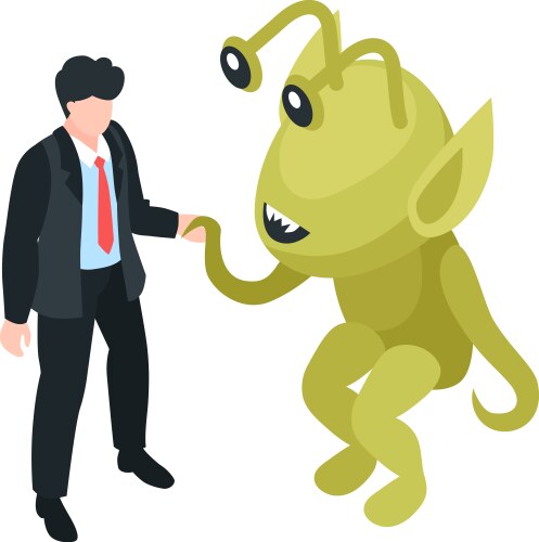 Alien space cartoon Royalty Free Vector Image - VectorStock