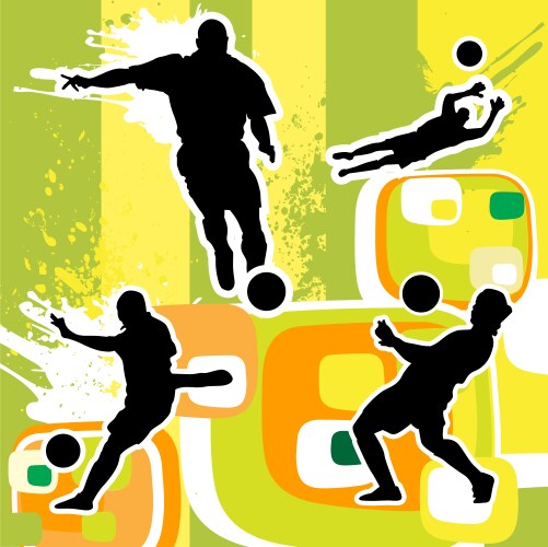 Boys kids playing soccer football Royalty Free Vector Image