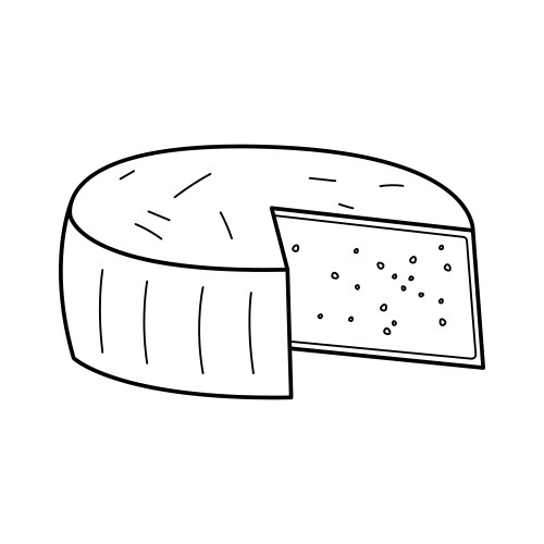 Georgian cheese chechil simple linear Royalty Free Vector
