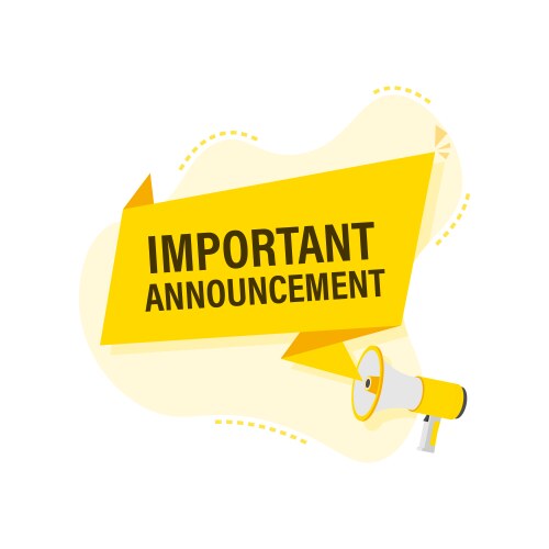 Attention please symbols with megaphone Royalty Free Vector