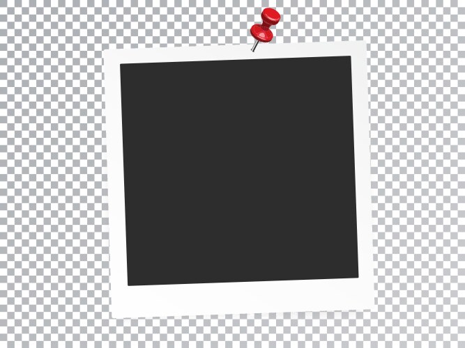 Realistic empty photo card frame film set retro Vector Image