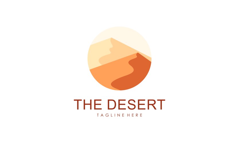 Desert logo design template Royalty Free Vector Image