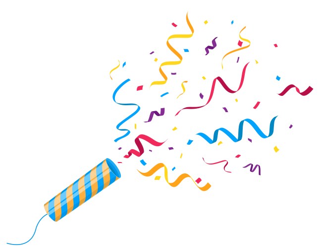 Birthday exploding party with stars Royalty Free Vector