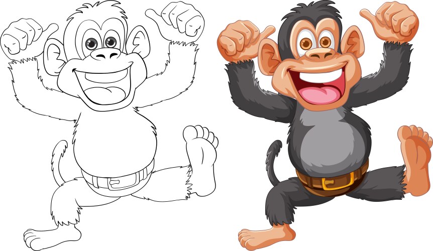 Monkey Clipart Black and White Vector Images (over 1,800)