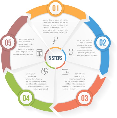 Loop symbol infinity infographic element Vector Image