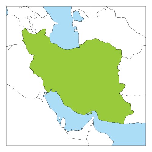 Iran political map of administrative divisions Vector Image