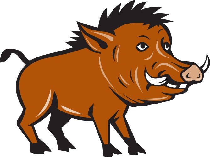 Cartoon happy pig Royalty Free Vector Image - VectorStock