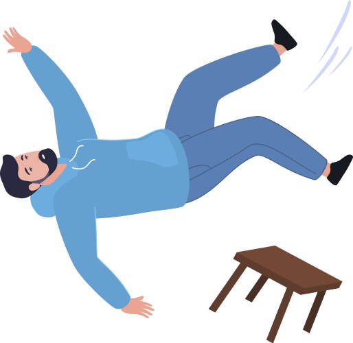 Man falling into open manhole sketch Royalty Free Vector