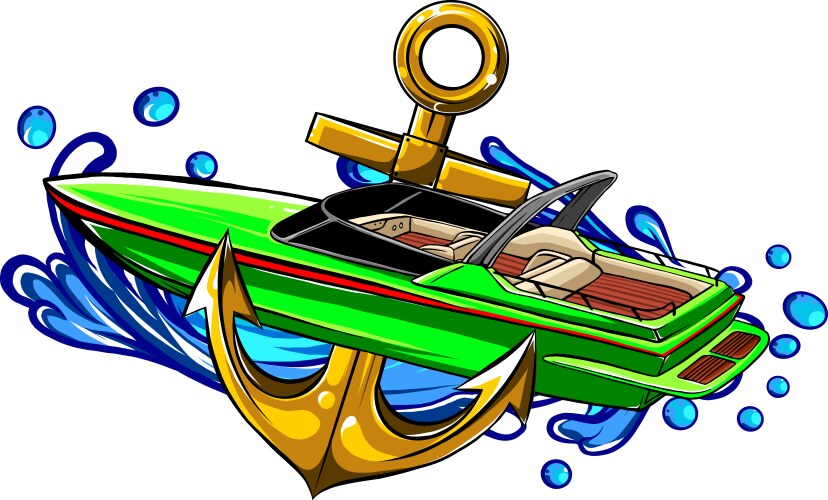 Boat graphics Royalty Free Vector Image - VectorStock