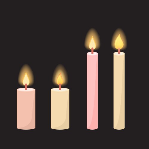 Candle flame animation animated candlelight Vector Image