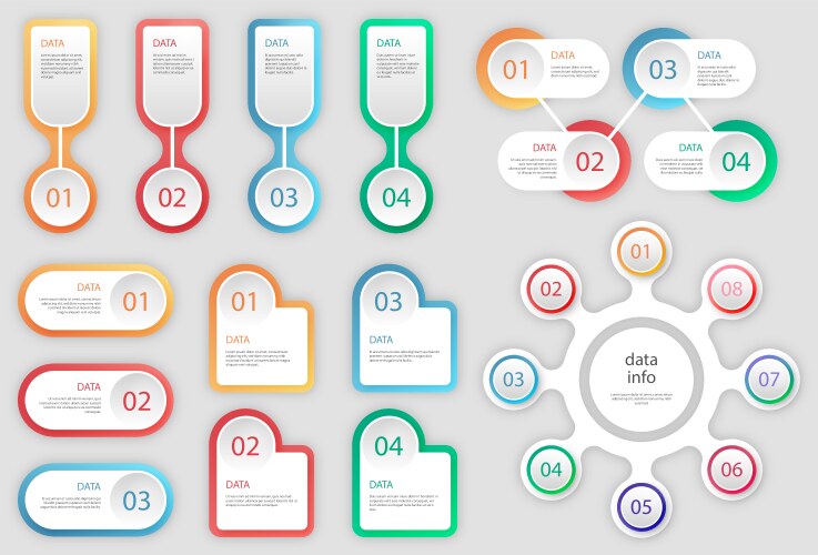 Five ways infographic concept Royalty Free Vector Image