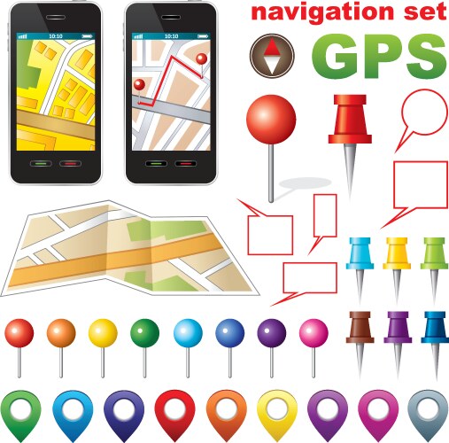 Gps navigation application Royalty Free Vector Image