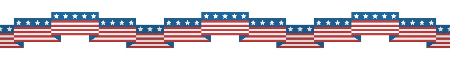 USA Flag Border - Seamless Pattern Royalty Free Vector Image