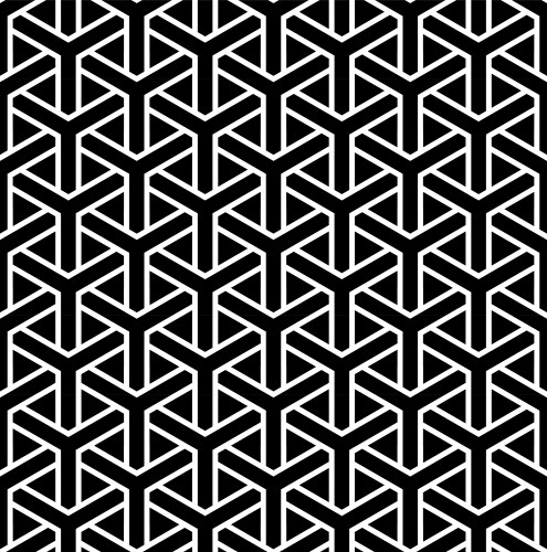 Monochrome hexagonal triangle pattern design Vector Image