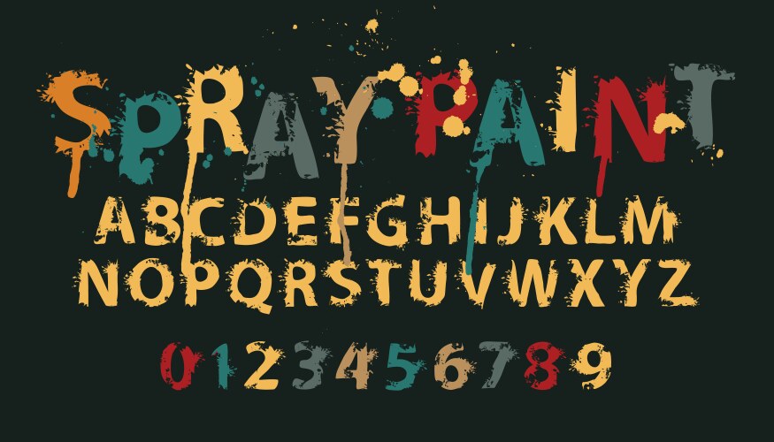Spray Alphabet Vector Images (over 5,700)