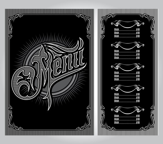 Gold template for the cover of menu Royalty Free Vector